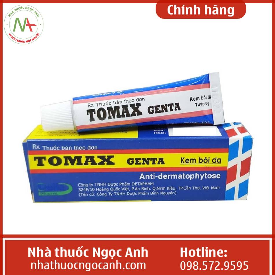 Thuốc trị nấm ngứa Tomax Genta giá bao nhiêu? Mua ở đâu uy tín?