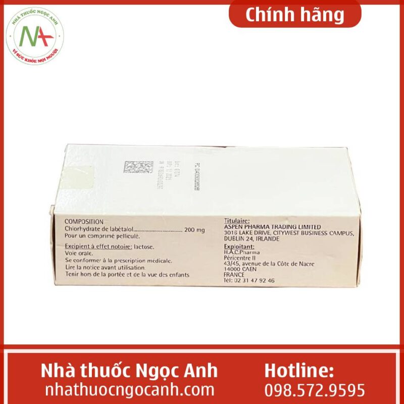 Thuốc trị tăng huyết áp Trandate 200mg giá bao nhiêu? Mua ở đâu