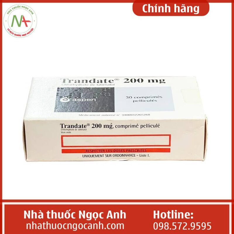 Thuốc trị tăng huyết áp Trandate 200mg giá bao nhiêu? Mua ở đâu