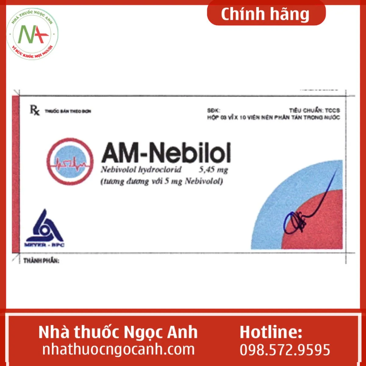 Thuốc AM-Nebilol là thuốc gì, mua ở đâu, giá bao nhiêu, tác dụng gì