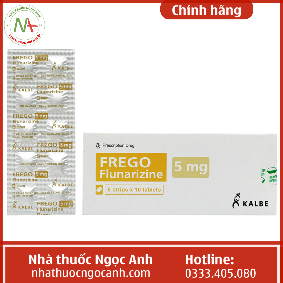 Thuốc Frego 5mg là thuốc gì, có tác dụng gì, giá bao nhiêu, mua ở đâu