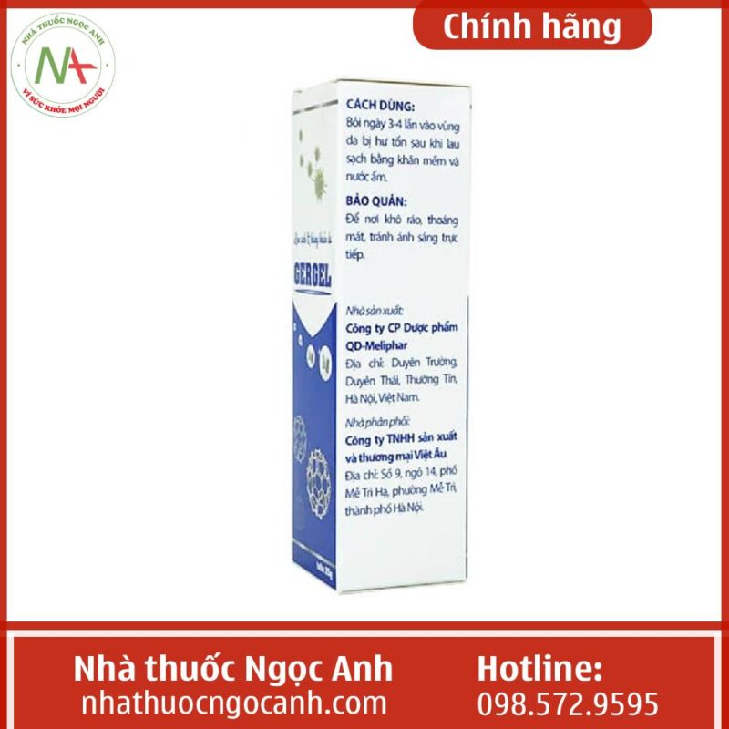 Gergel 25g là gì? Bôi lên miệng được không? Mua ở đâu? Giá bao nhiêu?