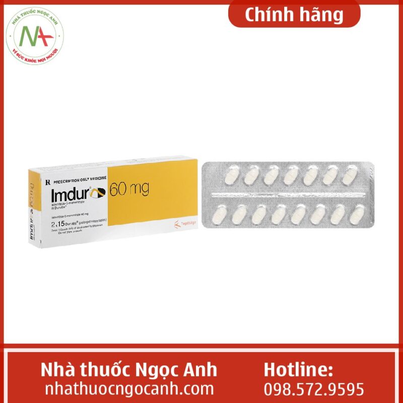 Thuốc Imdur 60mg là thuốc gì? Công dụng? Giá bao nhiêu? Mua ở đâu?