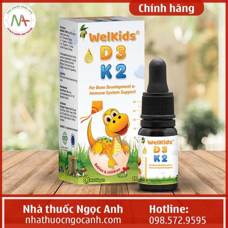 Thuốc Welkids D3K2 có tác dụng gì, giá bao nhiêu, mua ở đâu?