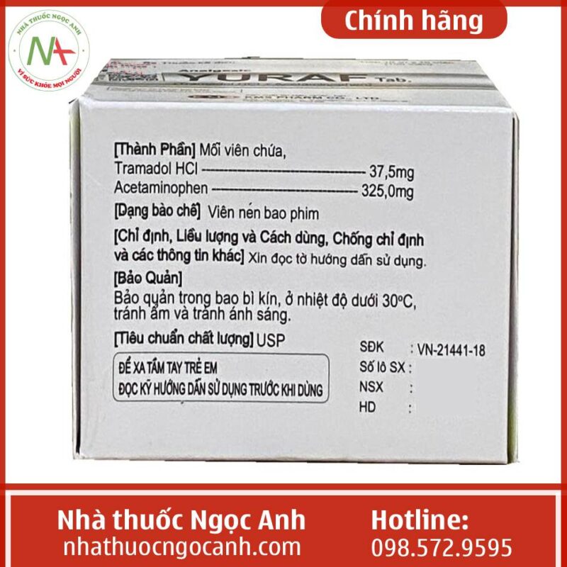 Thuốc giảm đau Yuraf Tab có tốt không, giá bao nhiêu, mua ở đâu?