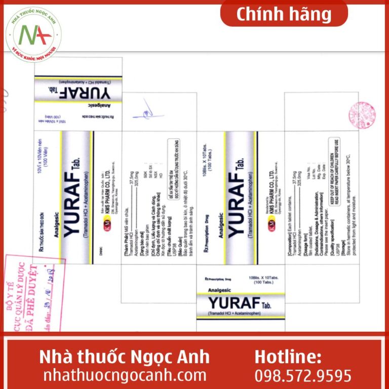 Thuốc giảm đau Yuraf Tab có tốt không, giá bao nhiêu, mua ở đâu?