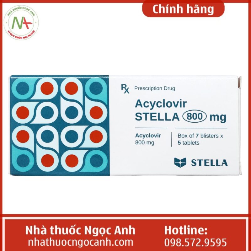Thuốc Acyclovir Stella 800 mg là gì, tác dụng, giá bao nhiêu, mua ở đâu