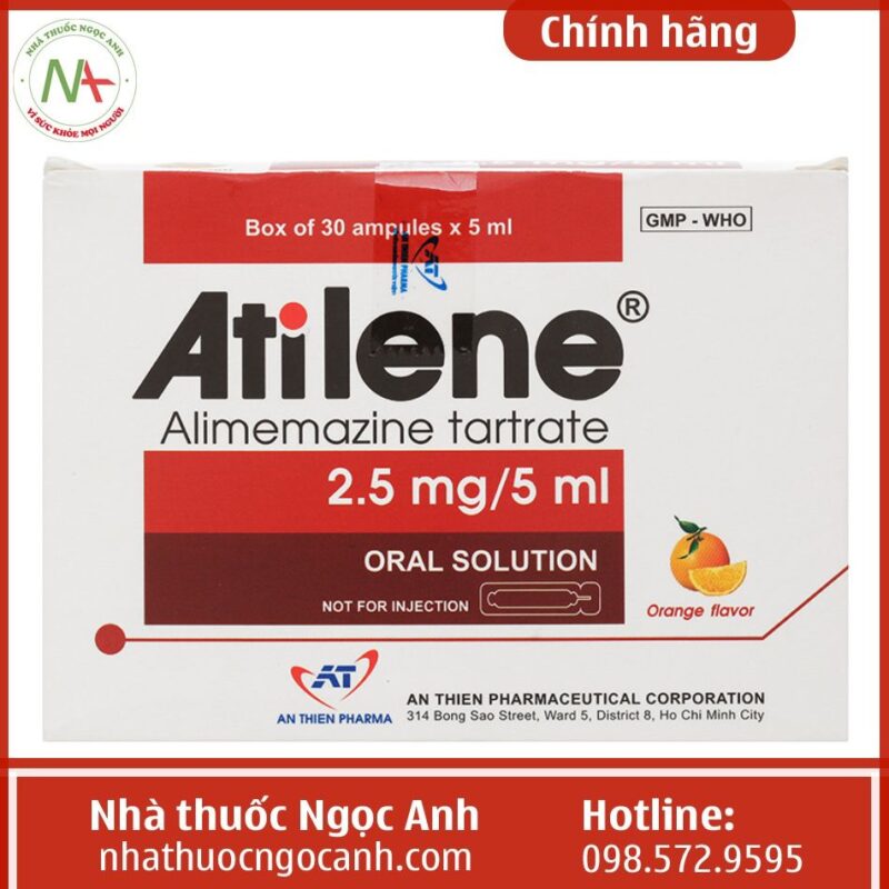 Thuốc Atilene 2.5mg/5ml là thuốc gì, giá bao nhiêu, mua ở đâu