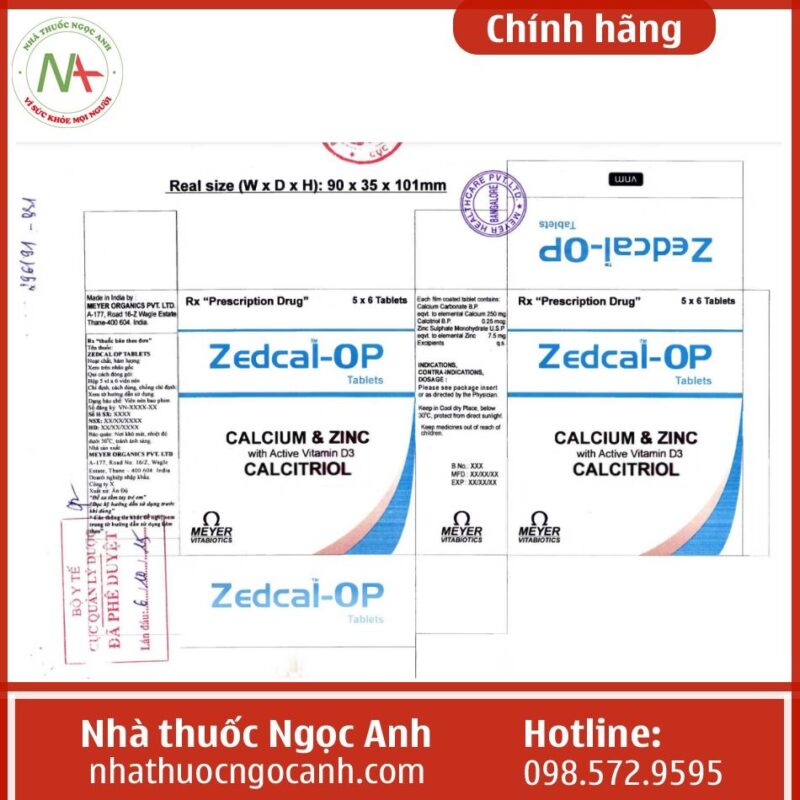 Thuốc Zedcal-OP là gì, có tác dụng gì, giá bao nhiêu, mua ở đâu