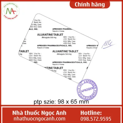 Thuốc Aluantine Tablet 500mg là thuốc gì? giá bao nhiêu? mua ở đâu