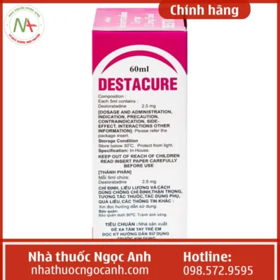 Thuốc Destacure 60ml là thuốc gì? giá bao nhiêu? mua ở đâu