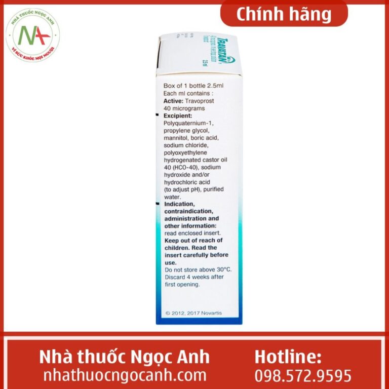 Thuốc Travatan là gì, có tác dụng gì, giá bao nhiêu, mua ở đâu