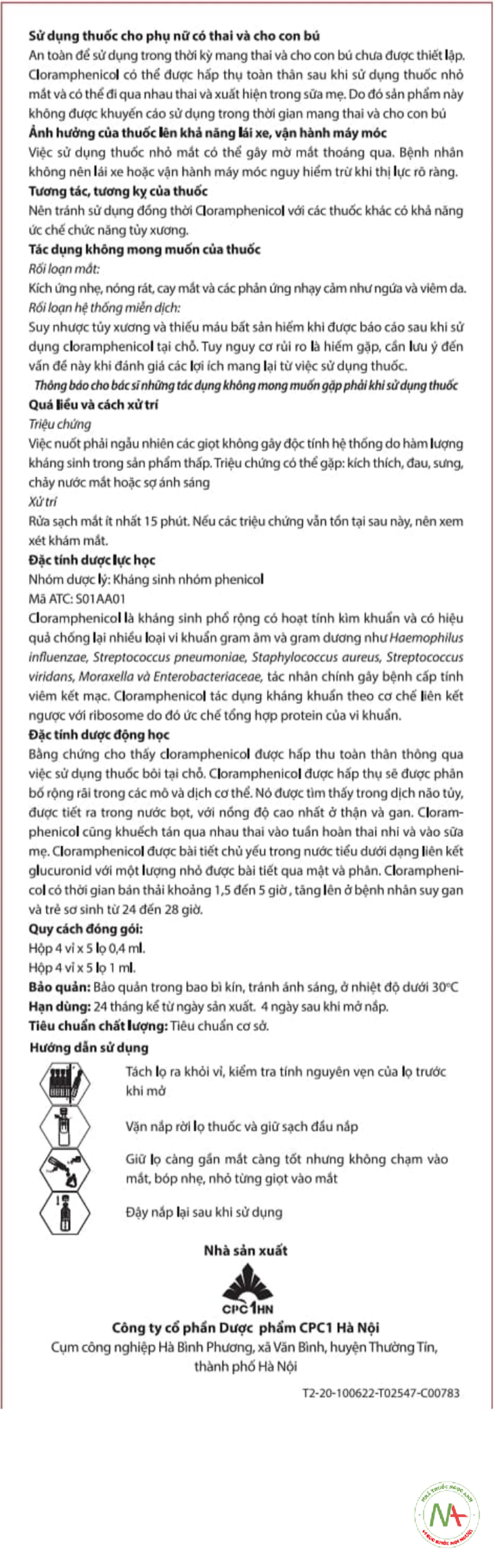 Thuốc nhỏ mắt Cloram Drop 0,5% giá bao nhiêu? Mua ở đâu?