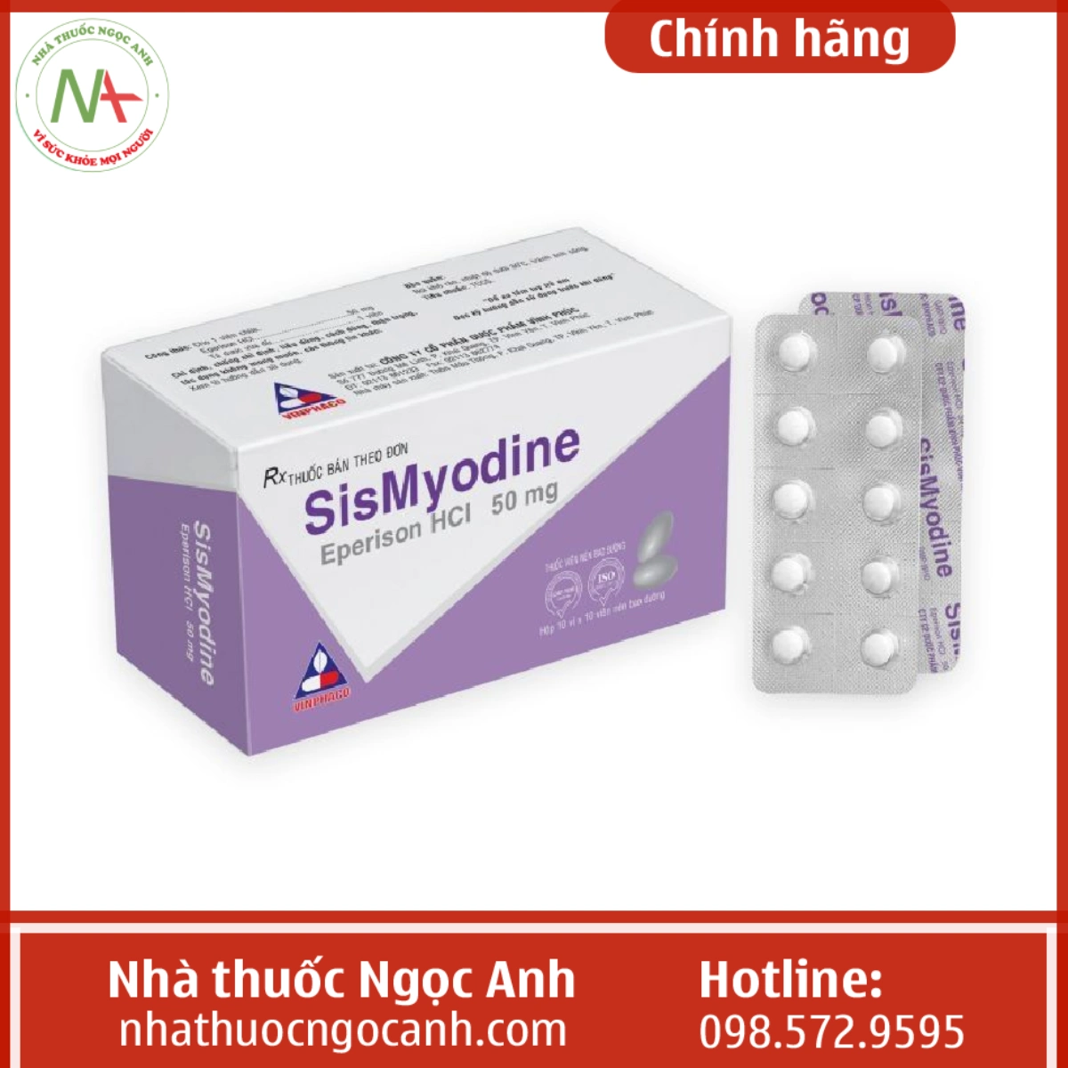 Thuốc SisMyodine 50mg là thuốc gì, chữa bệnh gì, giá bao nhiêu?