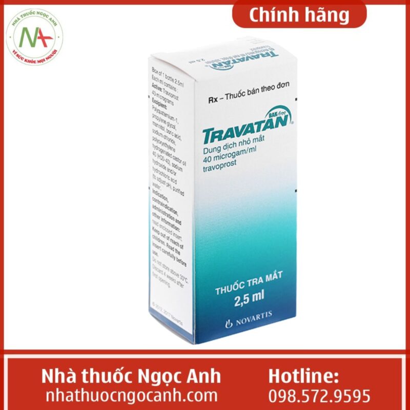Thuốc Travatan là gì, có tác dụng gì, giá bao nhiêu, mua ở đâu