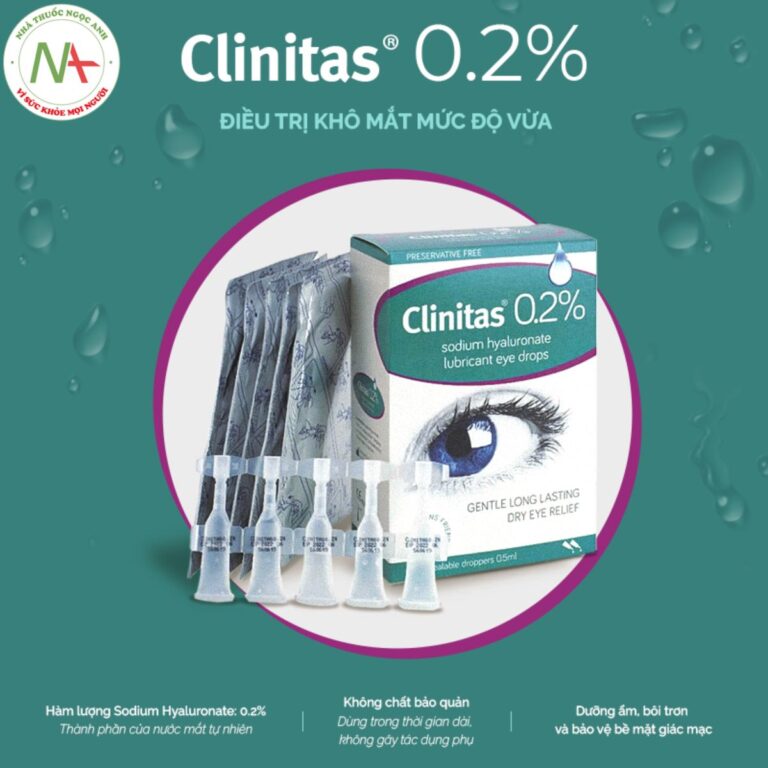 Dung dịch nhỏ mắt Clinitas 0.2% giá bao nhiêu, mua ở đâu