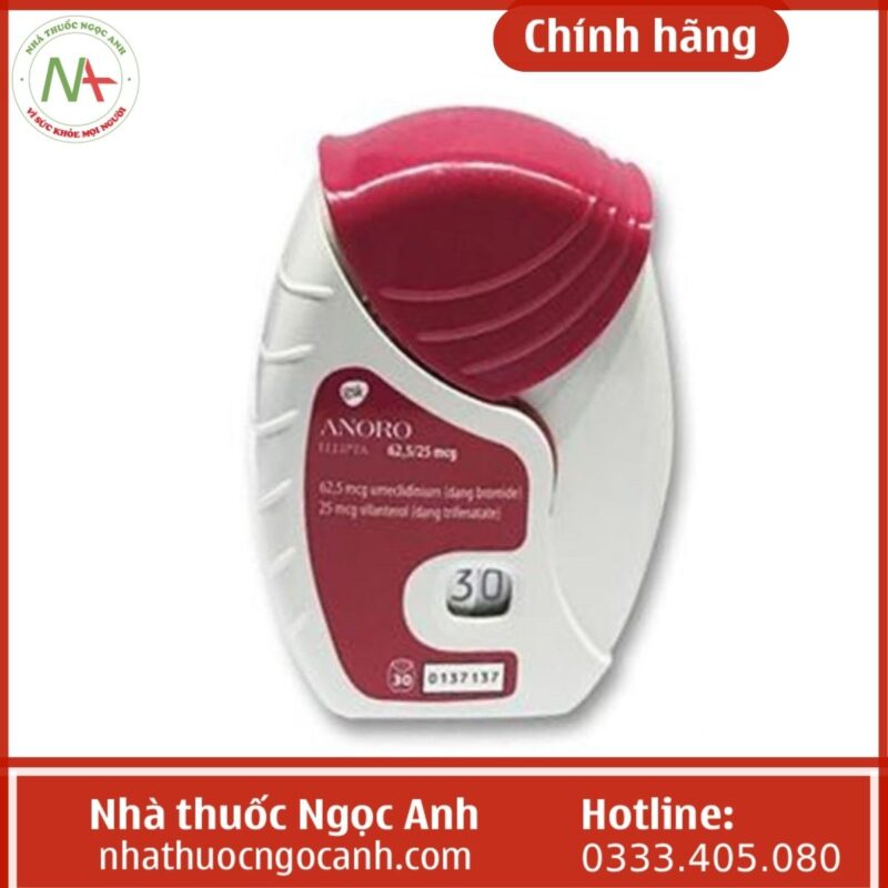 Thuốc Anoro Ellipta 62,5/25mcg là thuốc gì, mua ở đâu, giá bao nhiêu