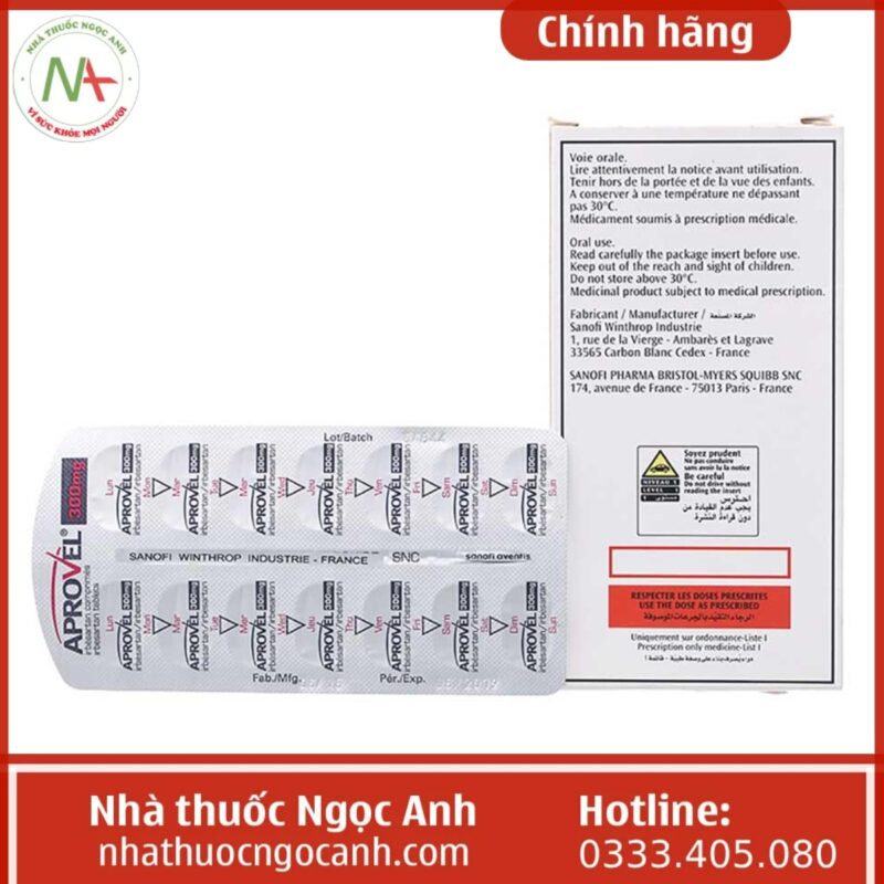 Thuốc Aprovel 300mg có tác dụng gì, giá bao nhiêu, mua ở đâu?