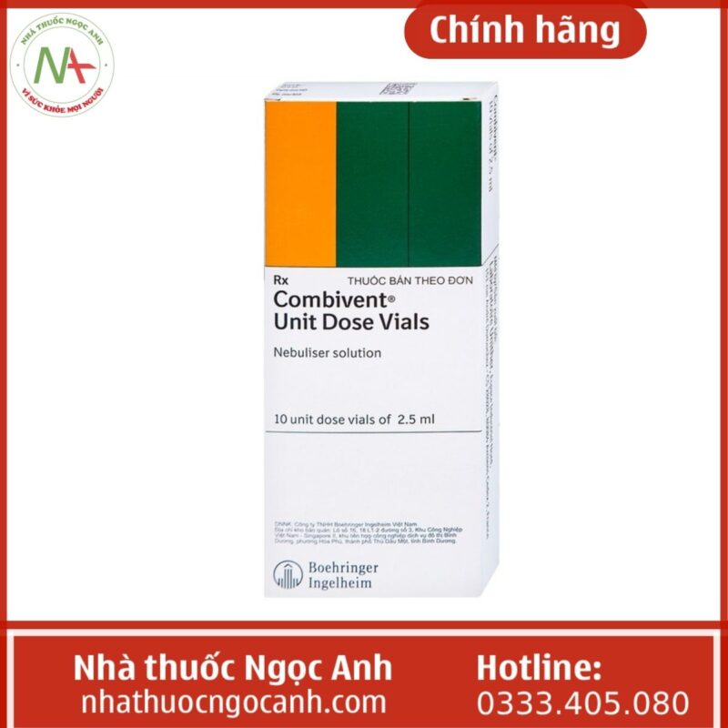 Thuốc Combivent 2.5ml khí dung giá bao nhiêu, mua ở đâu, tác dụng gì