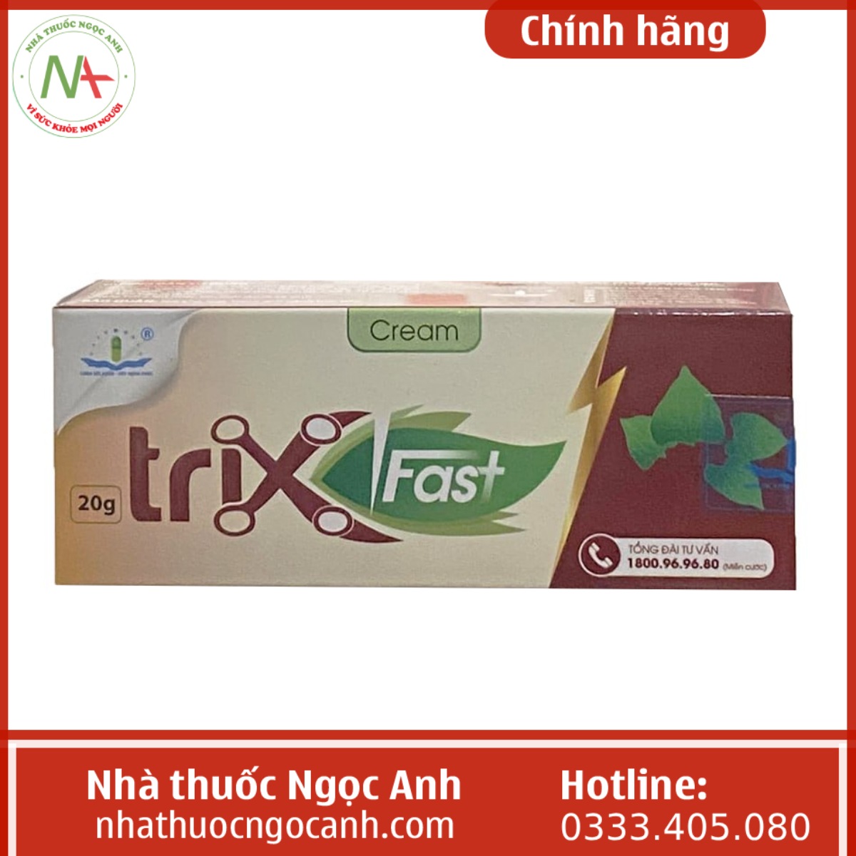 Kem bôi trĩ Cream Trix Fast 20g có tốt không, giá bao nhiêu, mua ở đâu?