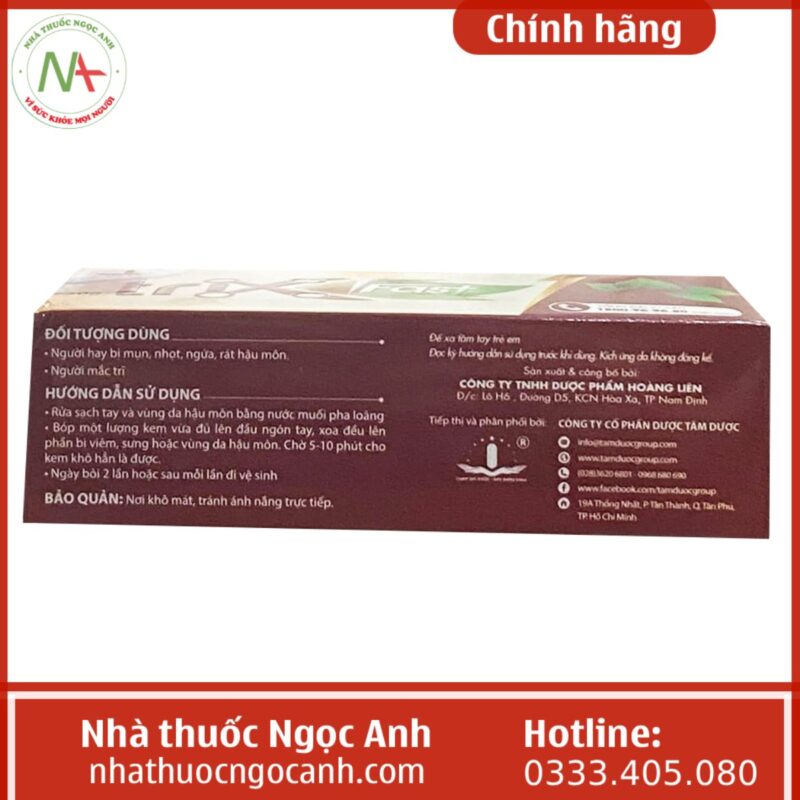 Kem bôi trĩ Cream Trix Fast 20g có tốt không, giá bao nhiêu, mua ở đâu?
