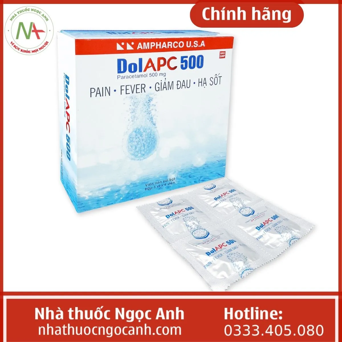 Thuốc DolAPC 500 là thuốc gì, mua ở đâu, giá bao nhiêu, tác dụng gì