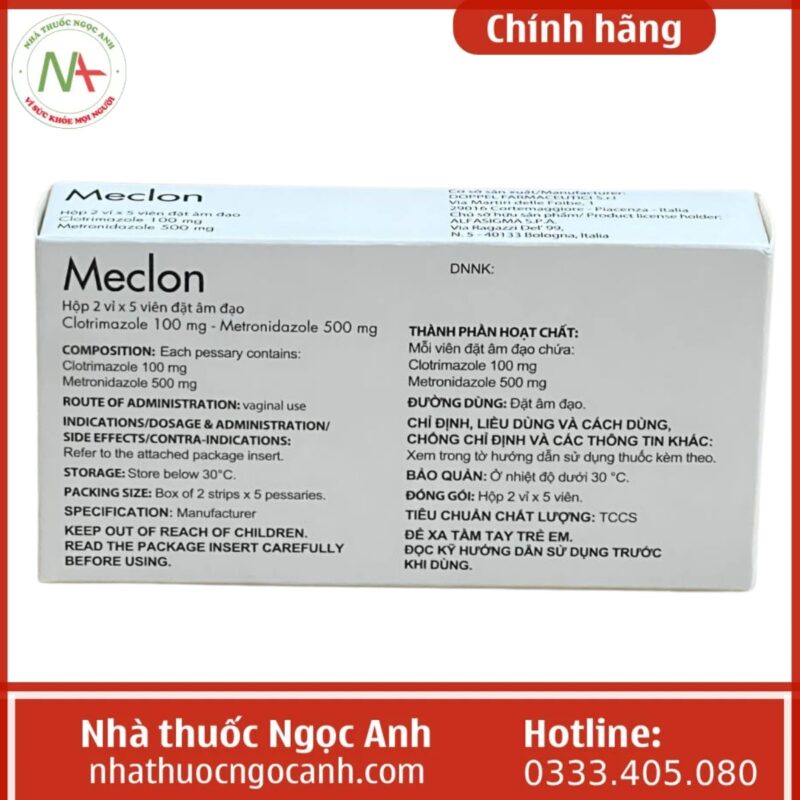 Thuốc đặt Meclon có sử dụng được cho bà bầu không, giá bao nhiêu, mua ở đâu