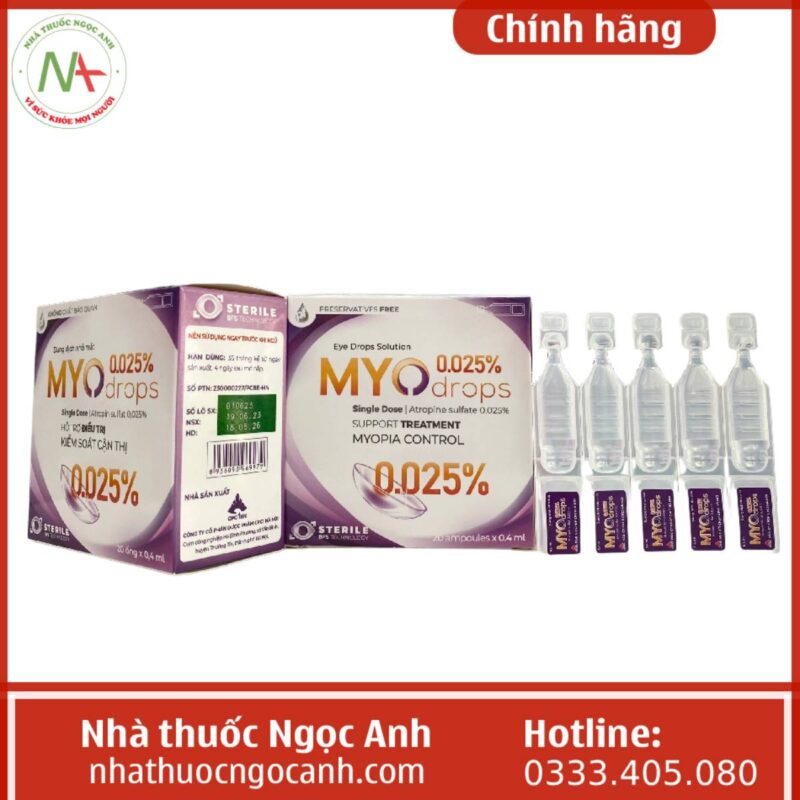 Thuốc Myodrops 0.025% giá bao nhiêu? Mua ở đâu?