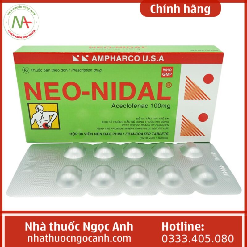 Thuốc giảm đau, chống viêm Neo-Nidal 100mg mua ở đâu, giá bao nhiêu?