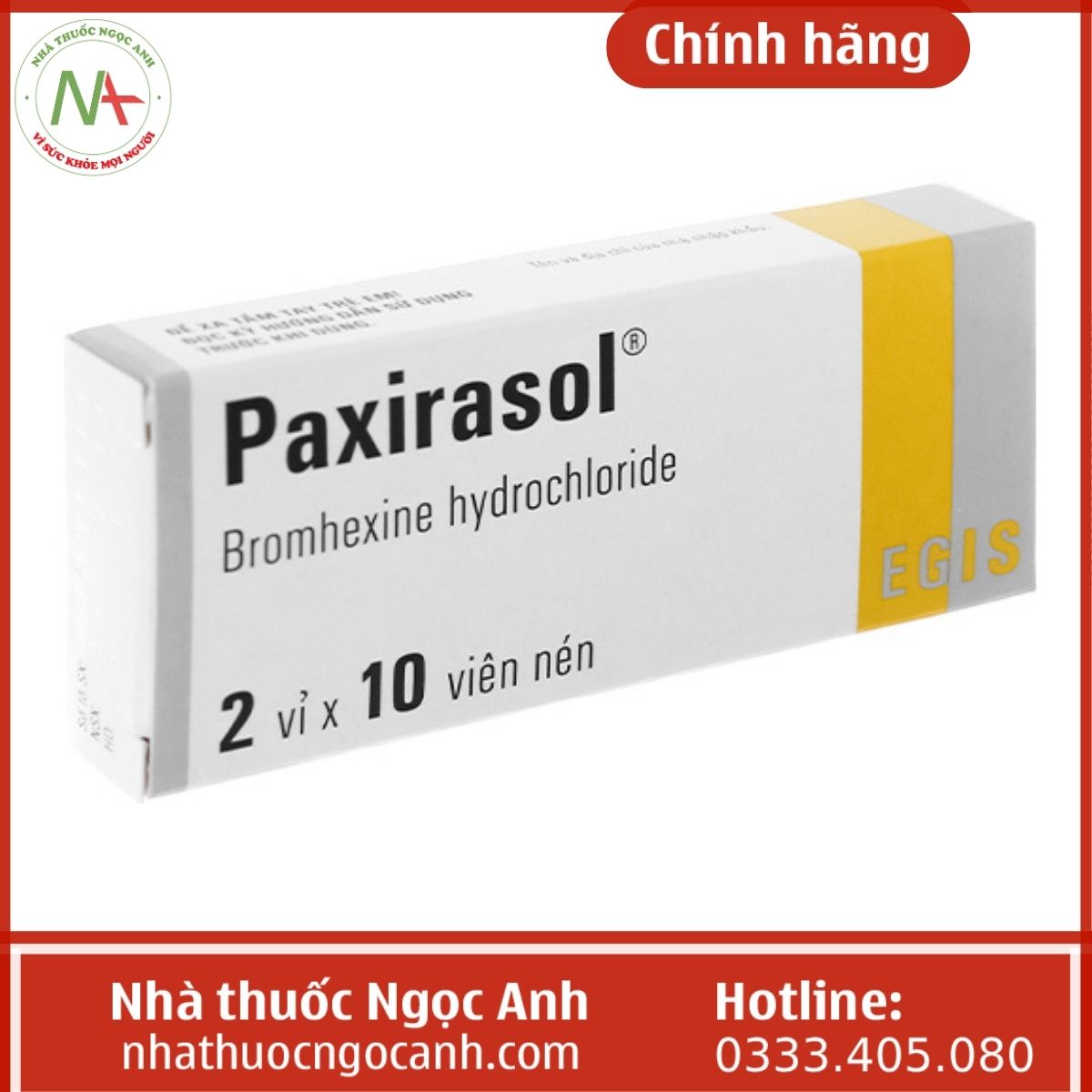 Thuốc Paxirasol 8mg là thuốc gì, mua ở đâu, giá bao nhiêu, tác dụng gì