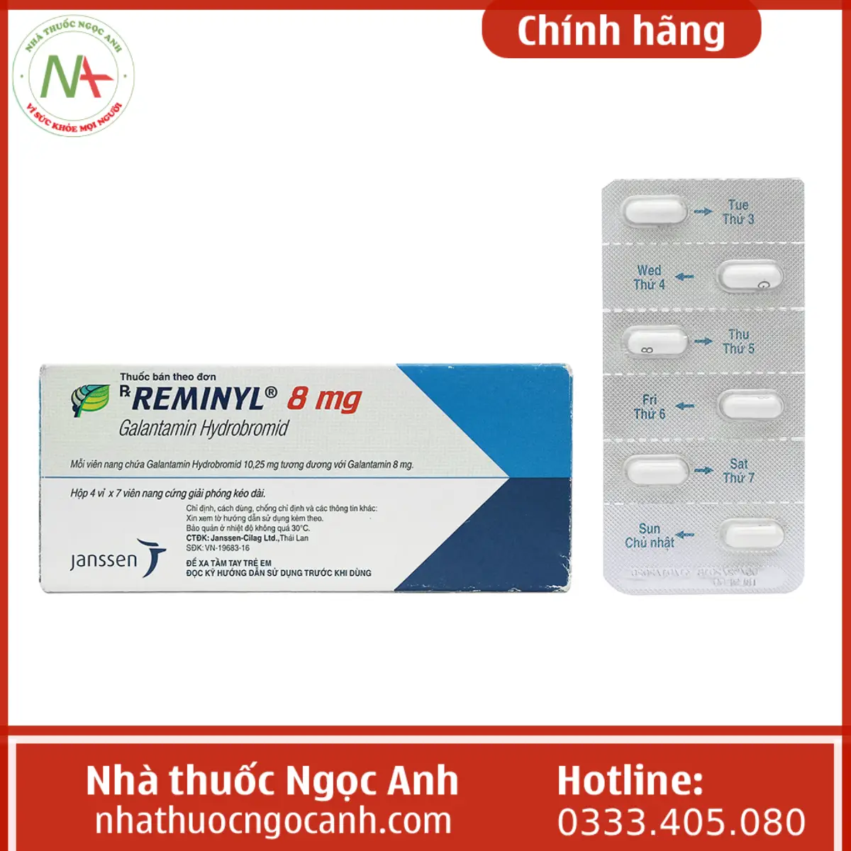 Thuốc Reminyl 8mg có tác dụng gì, giá bao nhiêu, mua ở đâu?