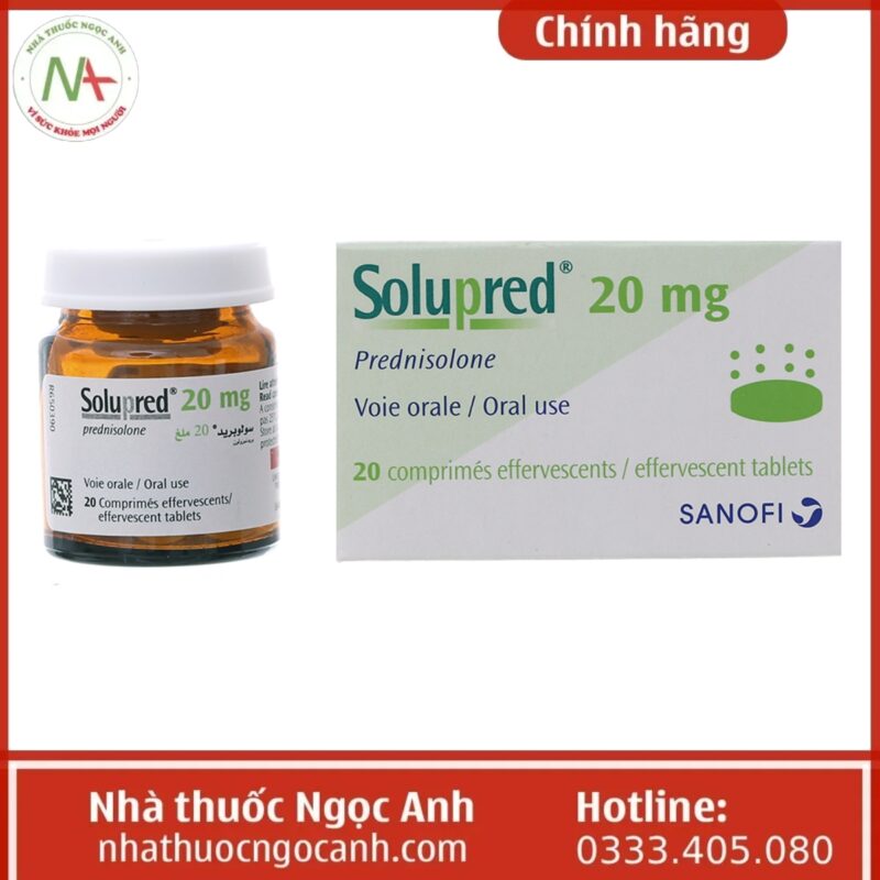 Thuốc Solupred 20mg là thuốc gì, trị bệnh gì, giá bao nhiêu, mua ở đâu