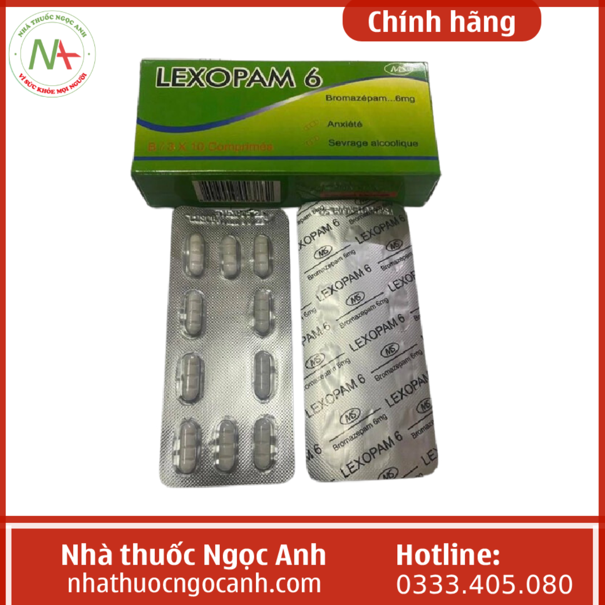 Thuốc Lexopam 6 có tác dụng gì? Giá bao nhiêu? Mua ở đâu?