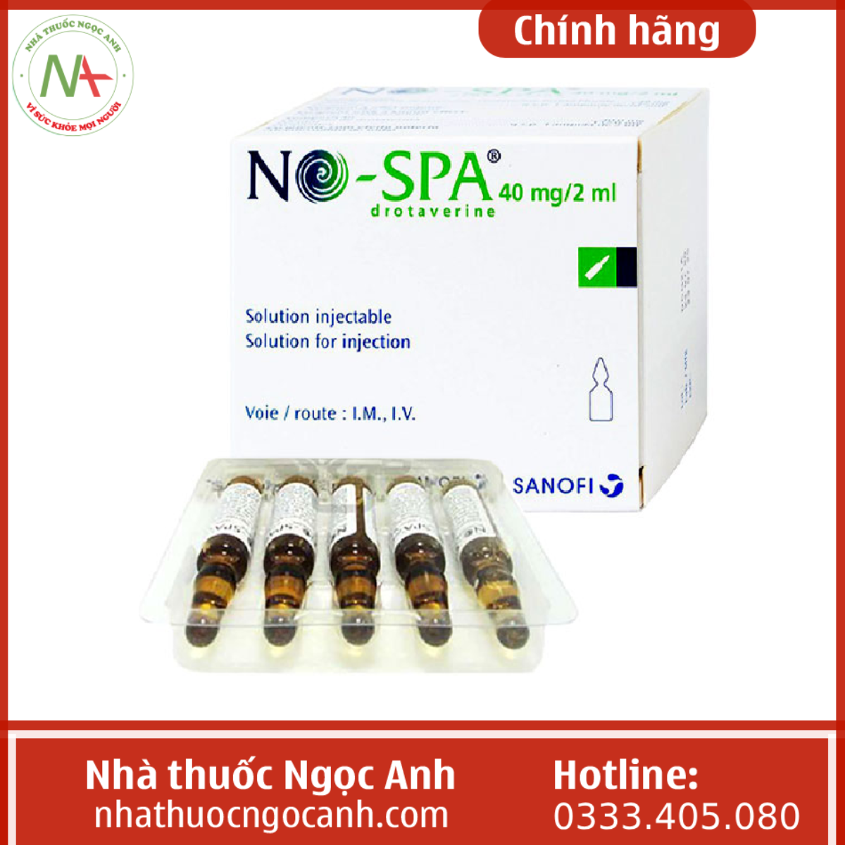 Thuốc No-spa 40mg/2ml là thuốc gì, có tác dụng gì? Giá bao nhiêu? Mua ở ...