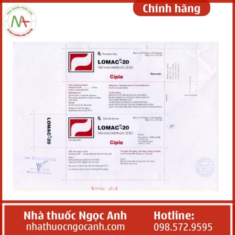 Thuốc Lomac-20 là gì, cách dùng, giá bao nhiêu, mua ở đâu