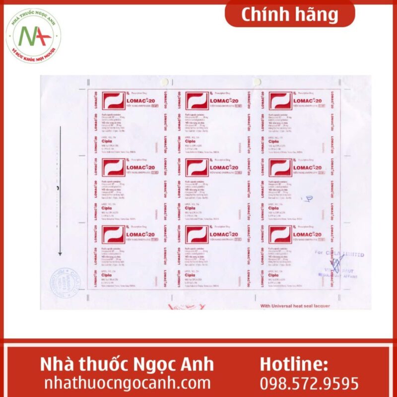 Thuốc Lomac-20 là gì, cách dùng, giá bao nhiêu, mua ở đâu