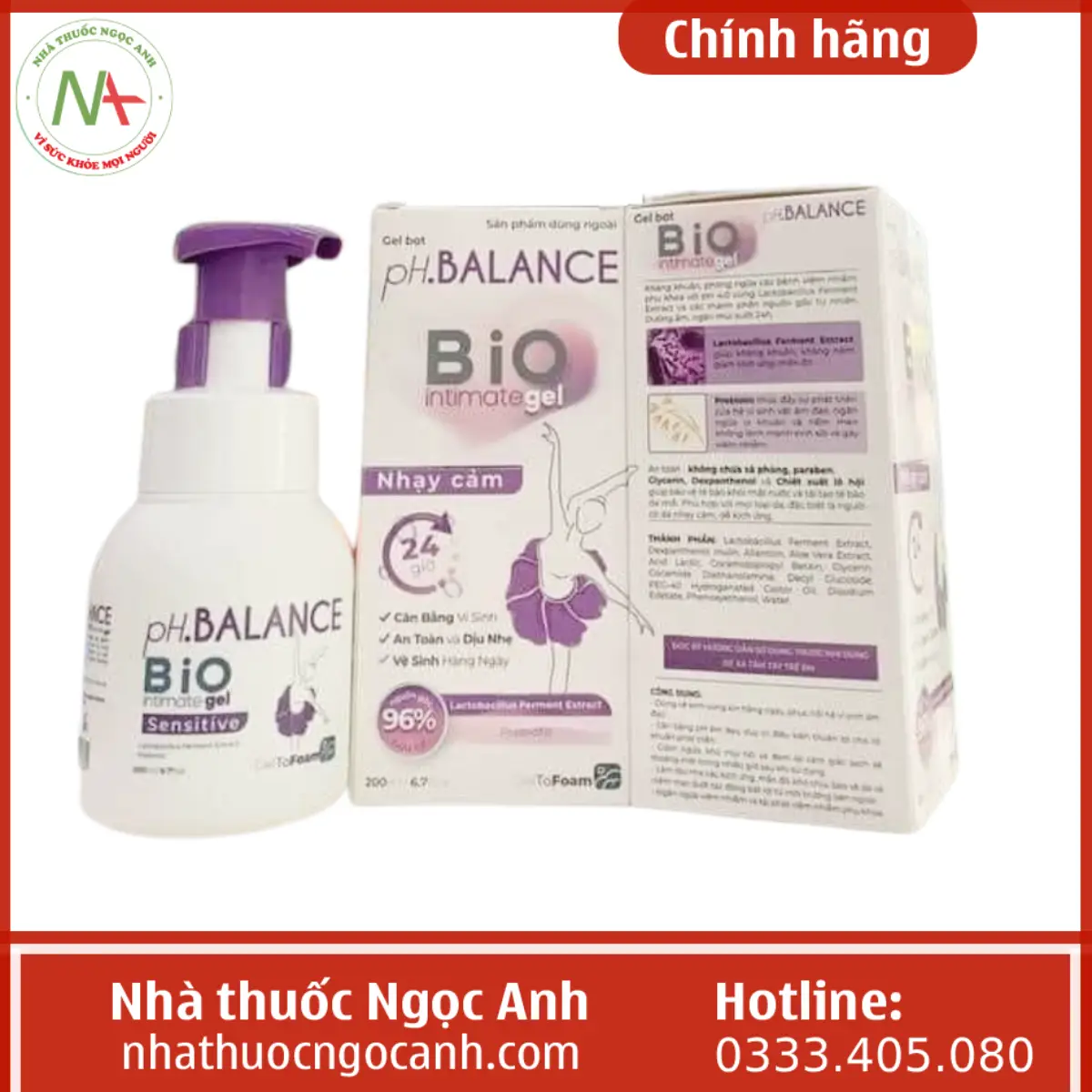 Gel bọt pH Balance Bio Intimate Gel giá bao nhiêu? Mua ở đâu?