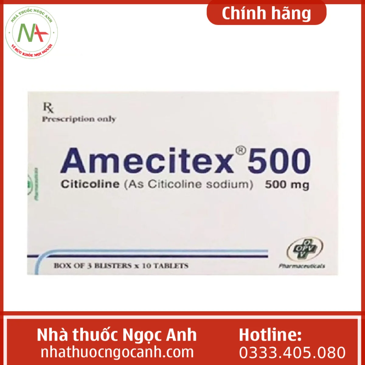 Thuốc Amecitex 500 có tác dụng gì? giá bao nhiêu? mua ở đâu