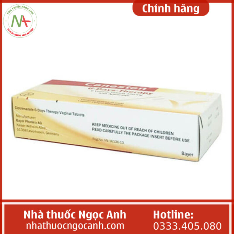 Thuốc Canesten 6-Days-Therapy có tác dụng gì? giá bao nhiêu? mua ở đâu