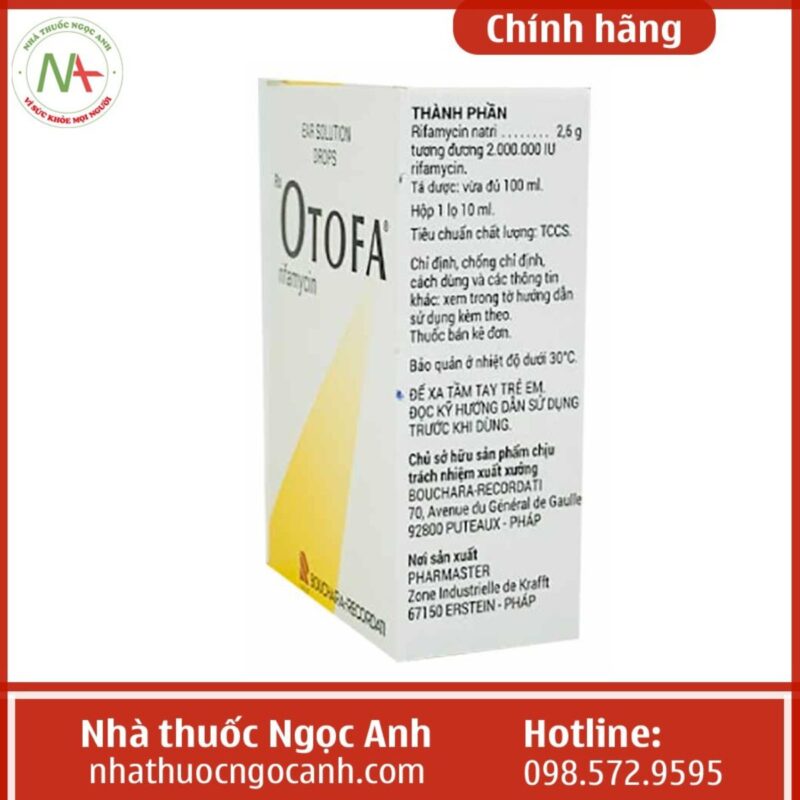 Thuốc nhỏ tai Otofa 10ml có tốt không, giá bao nhiêu, mua ở đâu