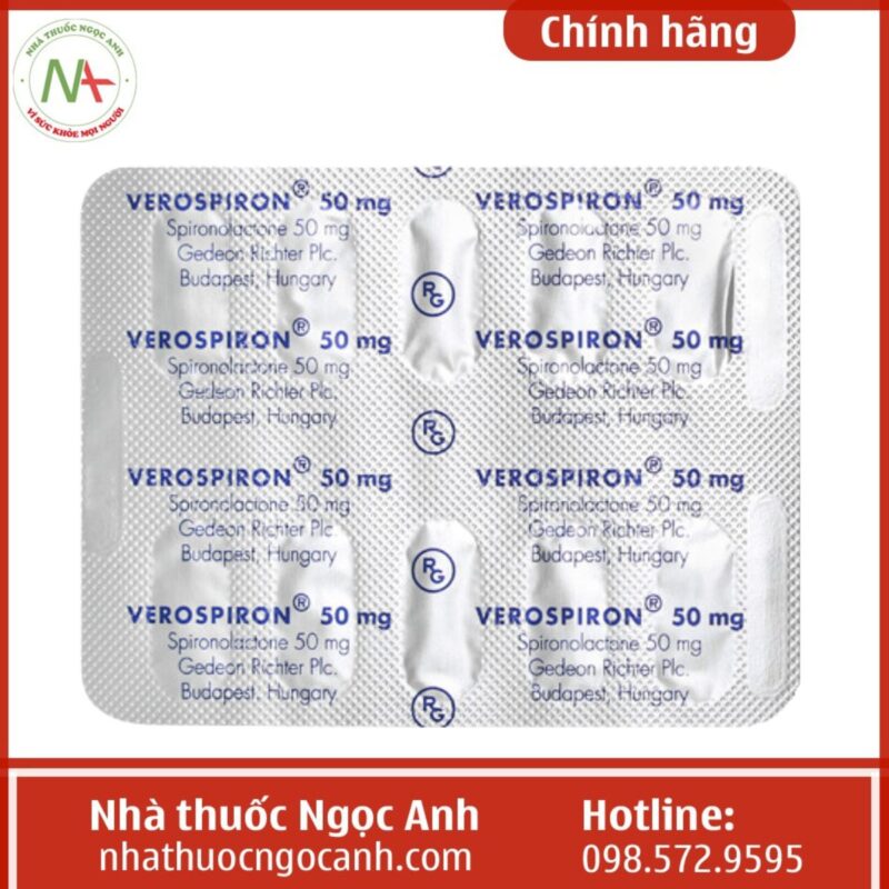 Thuốc Verospiron 50mg là gì, tác dụng, giá bao nhiêu, mua ở đâu