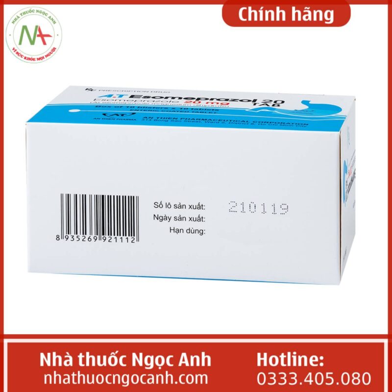 Thuốc A.T Esomeprazol 20 Tab có tác dụng gì, giá bao nhiêu, mua ở đâu?