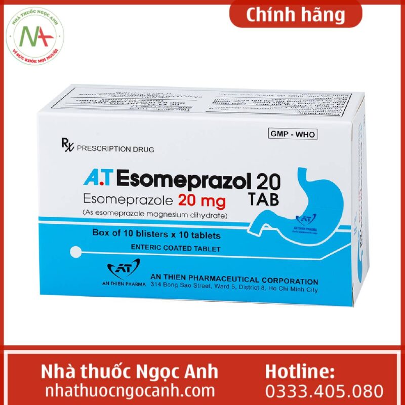 Thuốc A.T Esomeprazol 20 Tab có tác dụng gì, giá bao nhiêu, mua ở đâu?