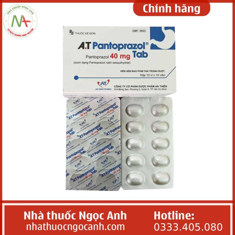 Thuốc A.T Pantoprazol Tab 40mg trị bệnh gì, giá bao nhiêu, mua ở đâu?