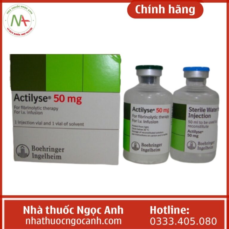 Thuốc Actilyse 50 mg là thuốc gì, mua ở đâu, giá bao nhiêu, tác dụng gì