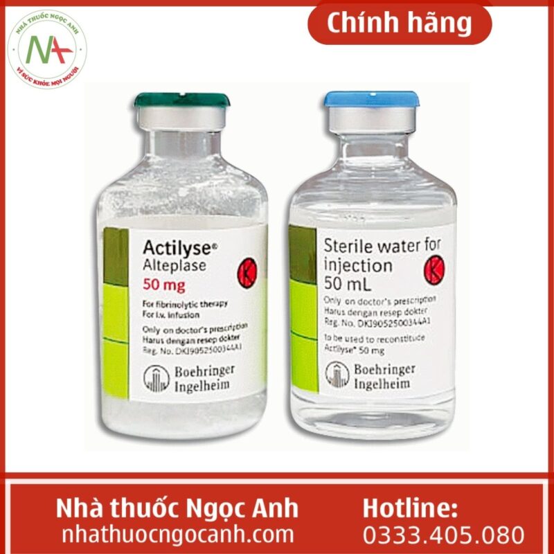 Thuốc Actilyse 50 mg là thuốc gì, mua ở đâu, giá bao nhiêu, tác dụng gì