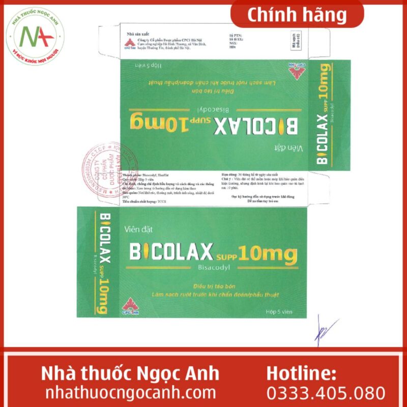 Viên đặt Bicolax supp 10mg giá bao nhiêu? Mua ở đâu?