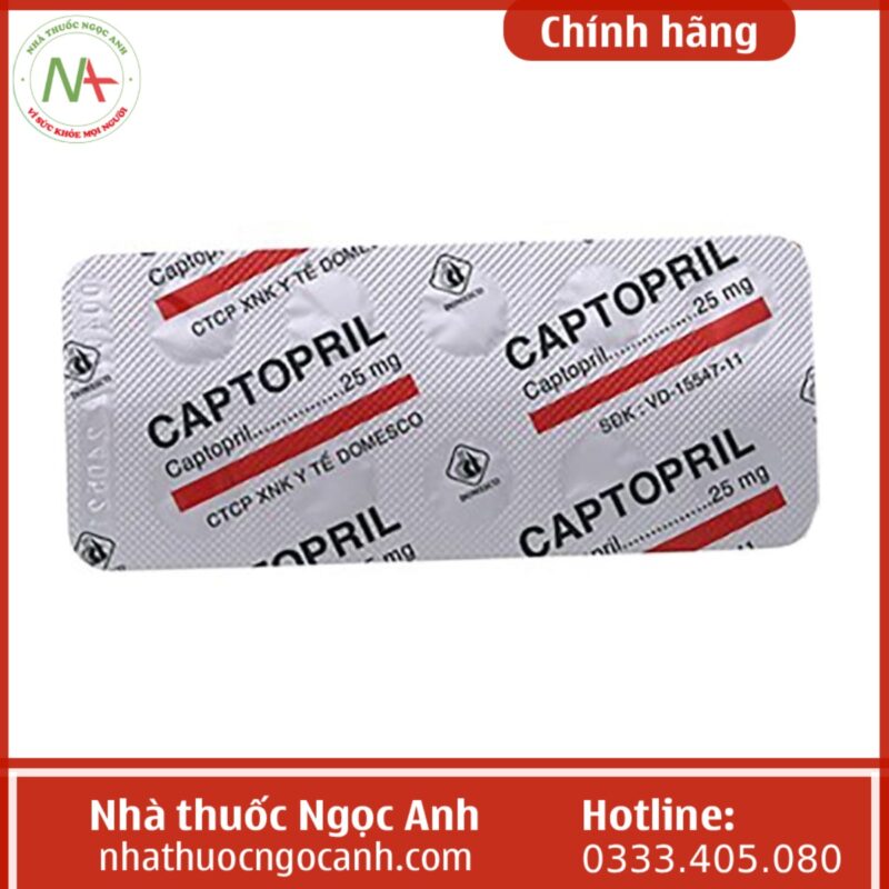 Thuốc Captopril 25 mg Domesco là thuốc gì, có tác dụng gì, giá bao ...