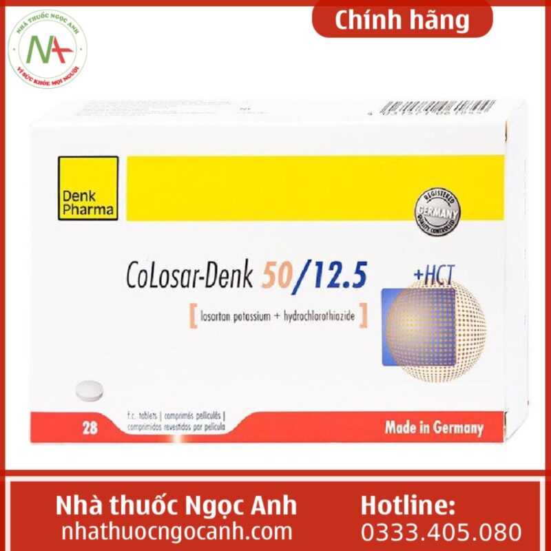 Thuốc Colosar-Denk 50/12.5 là thuốc gì, giá bao nhiêu, mua ở đâu