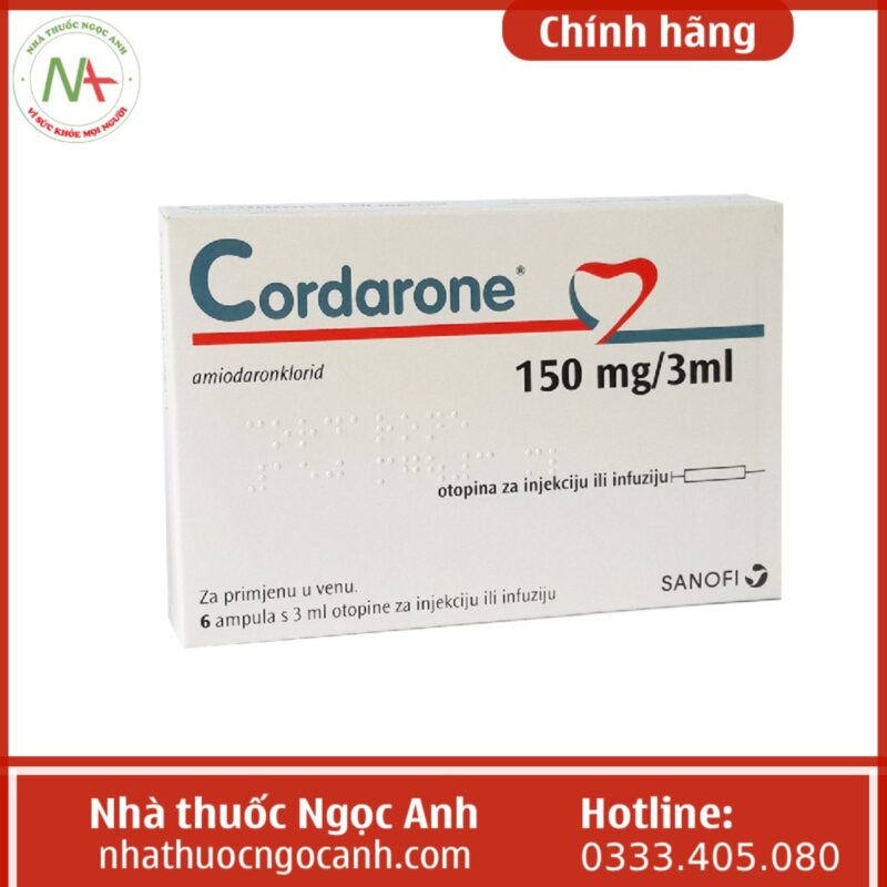 Thuốc Cordarone 150mg/3ml giá bao nhiêu, liều dùng, mua ở đâu?